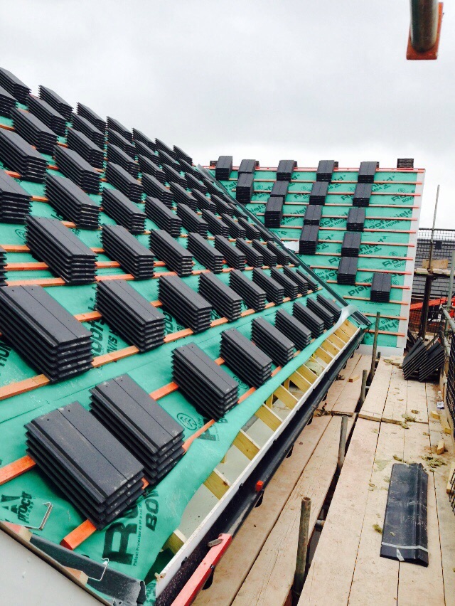 Four in a block Re-Roof – Evesham – G.Garmson Roofing